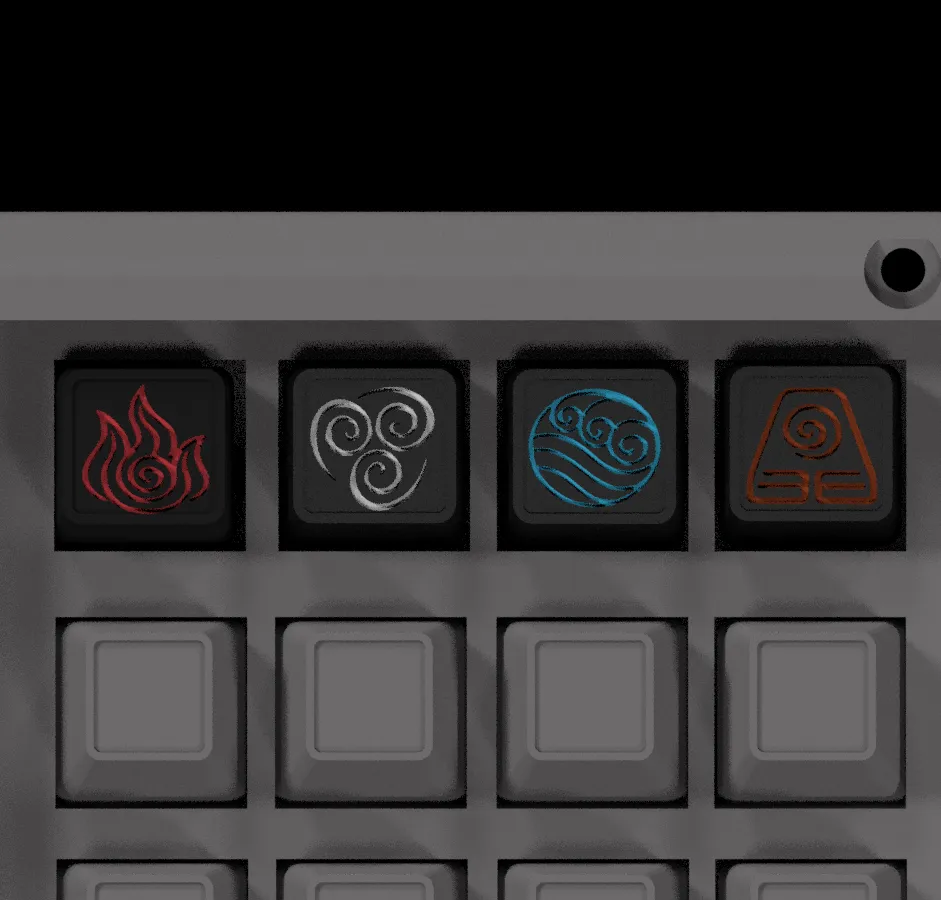 Other STL Download - Avatar keycaps - 4 elementsby Huskeycaps