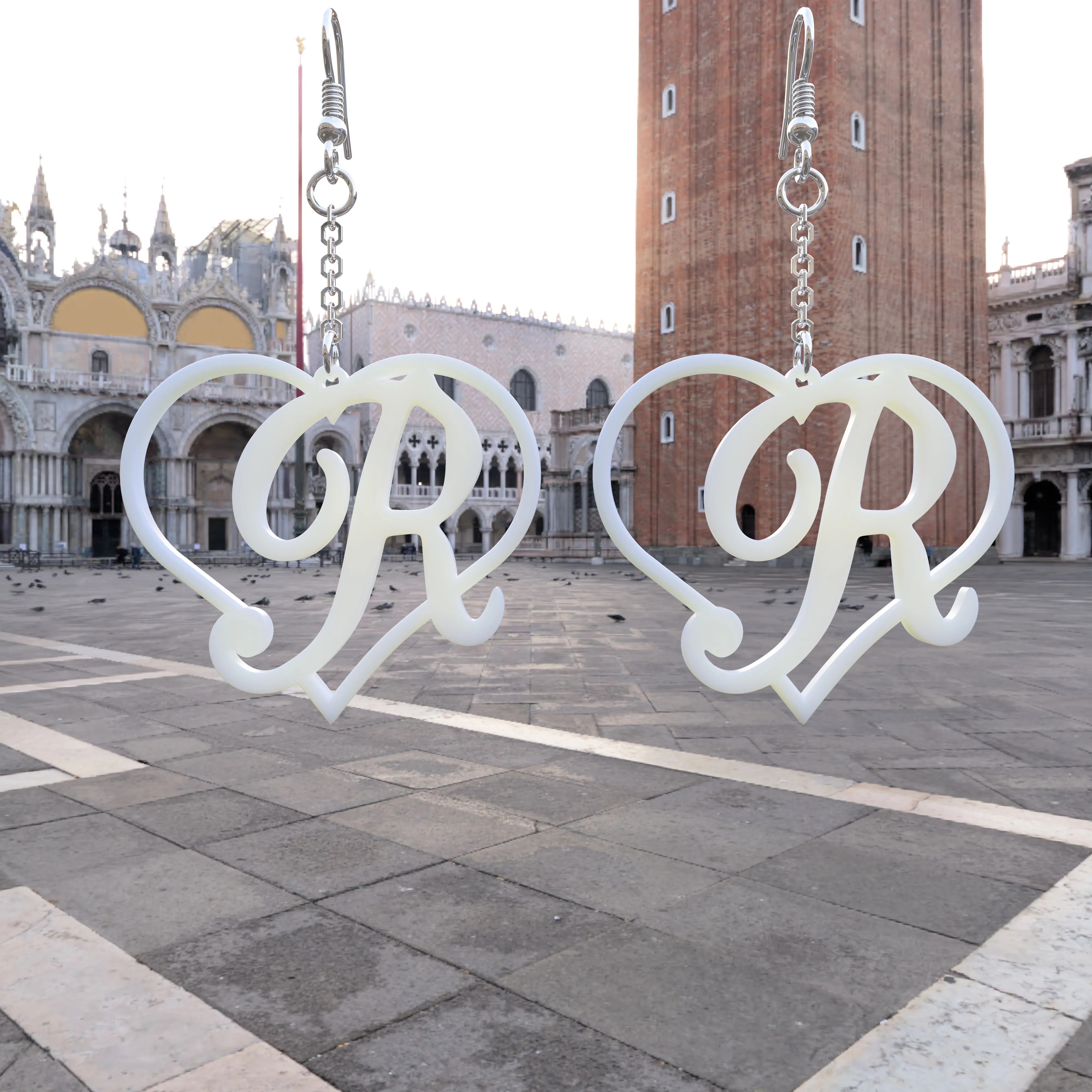 3D Printer Files | 3MF File | Heart with R Earring for San Valentine ...