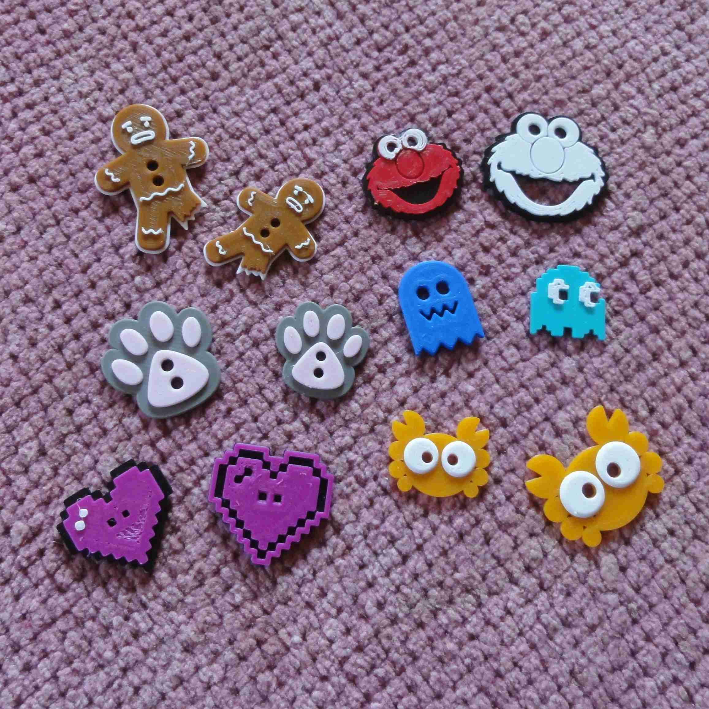 11 Cute Buttons | 3D models download | Creality Cloud