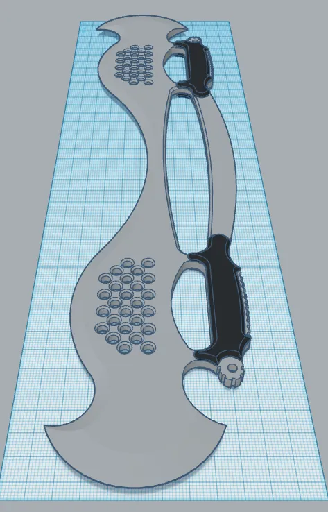 Free Characters & Creatures STL Download - Sci-Fi 2 Handed Battle Blade ...