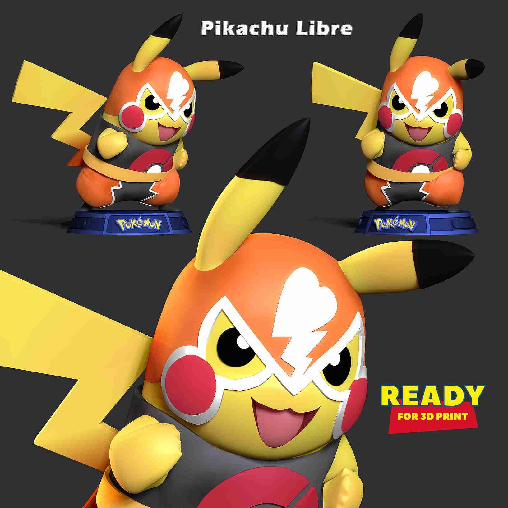 Pikachu Libre | 3D models download | Creality Cloud