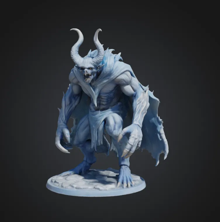 Characters & Creatures STL Descarga - ice demon game rpg - Warjacob