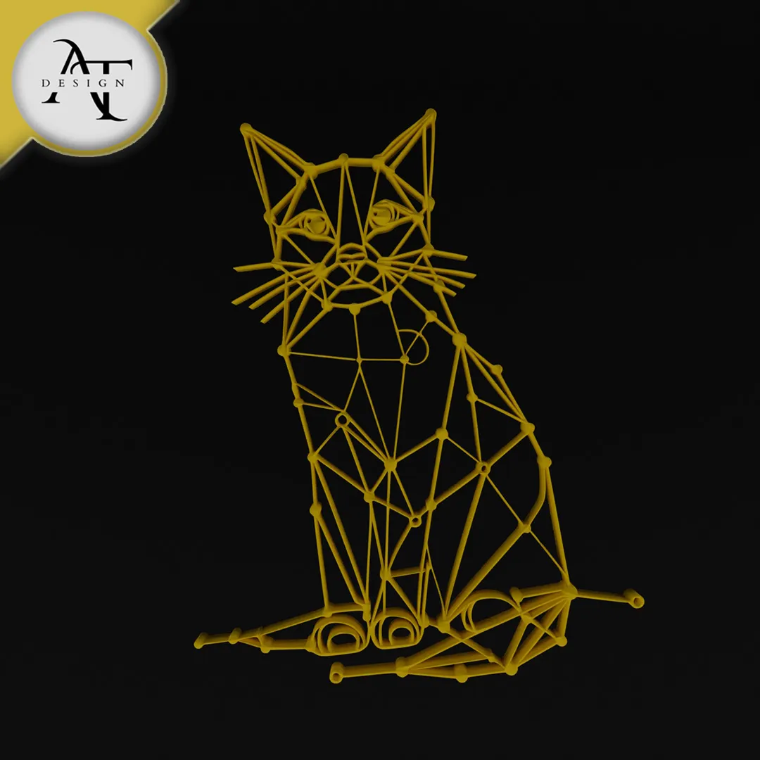 Other STL Download - Cat - Silhouette - 2D Wall Art Decorby AT Design