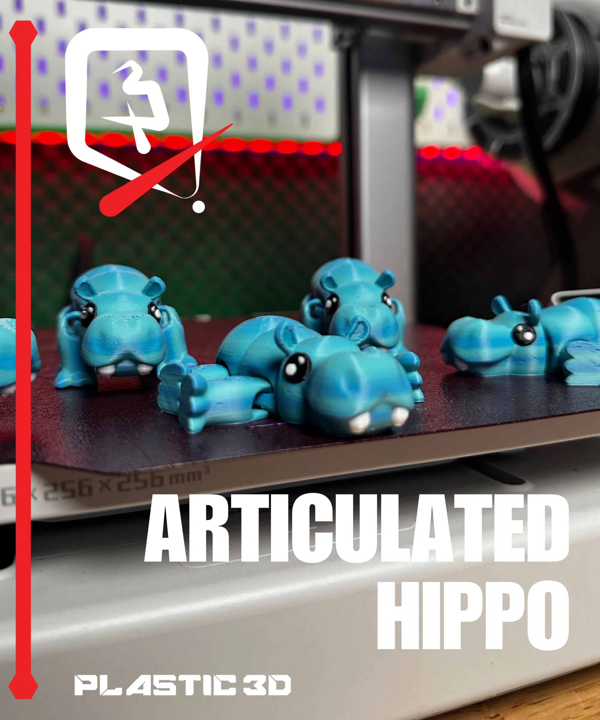 3D Printer Files | 3MF File | Articulated Hippo | Creality Cloud
