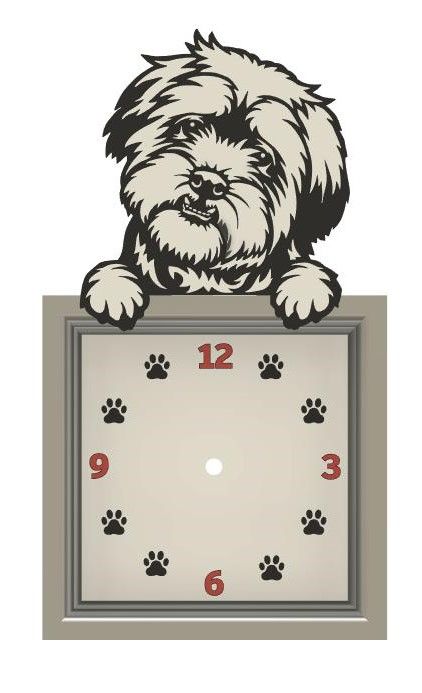 Clock with dog image | 3D models download | Creality Cloud