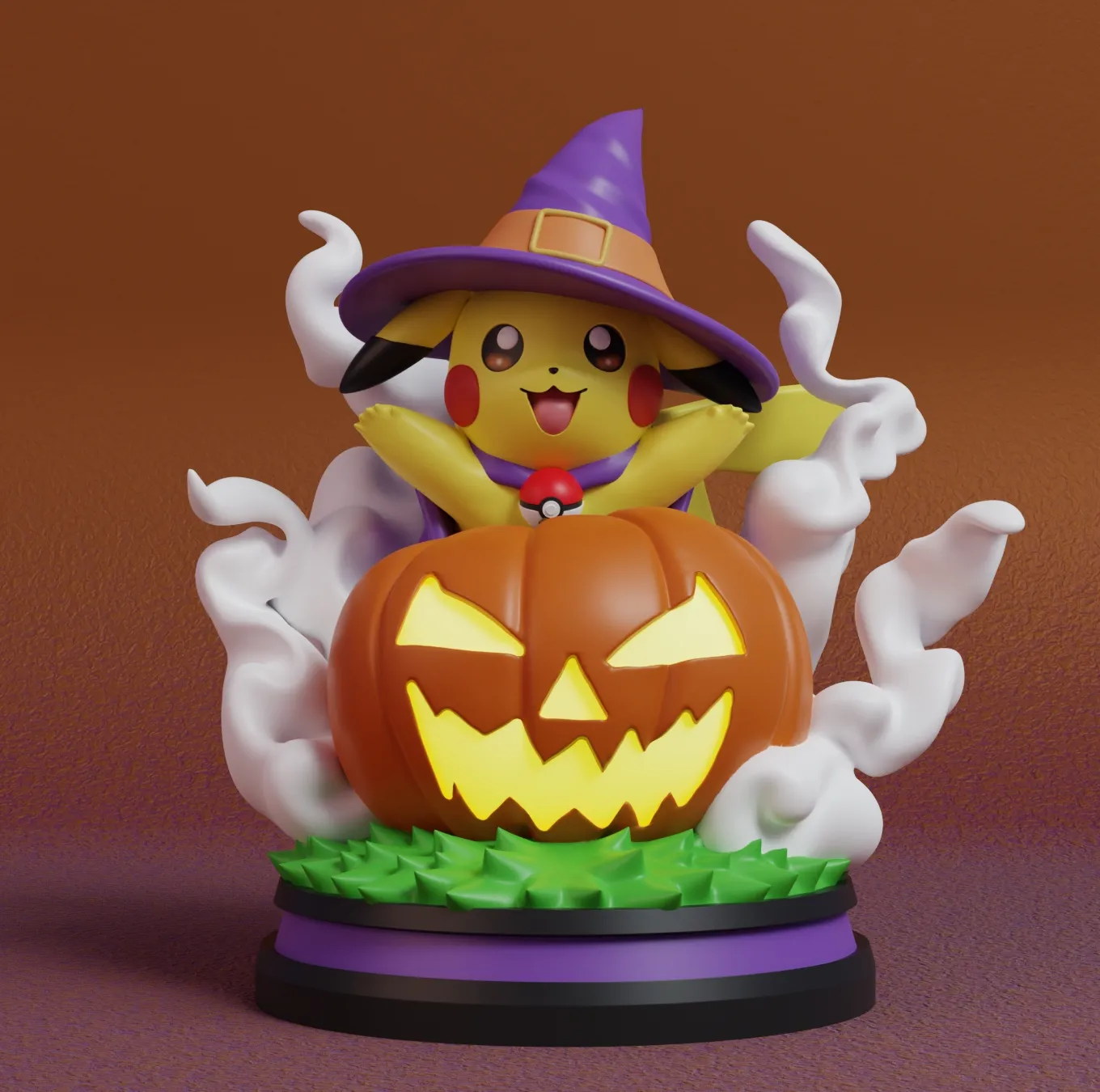Characters & Creatures STL Download - Pokemon - Witch Pikachu Figureby Fontoura3d