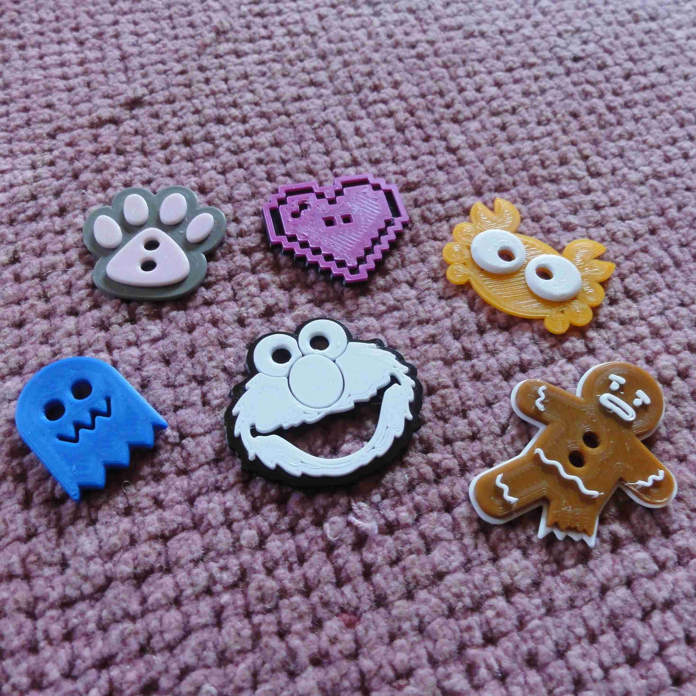 11 Cute Buttons | 3D models download | Creality Cloud