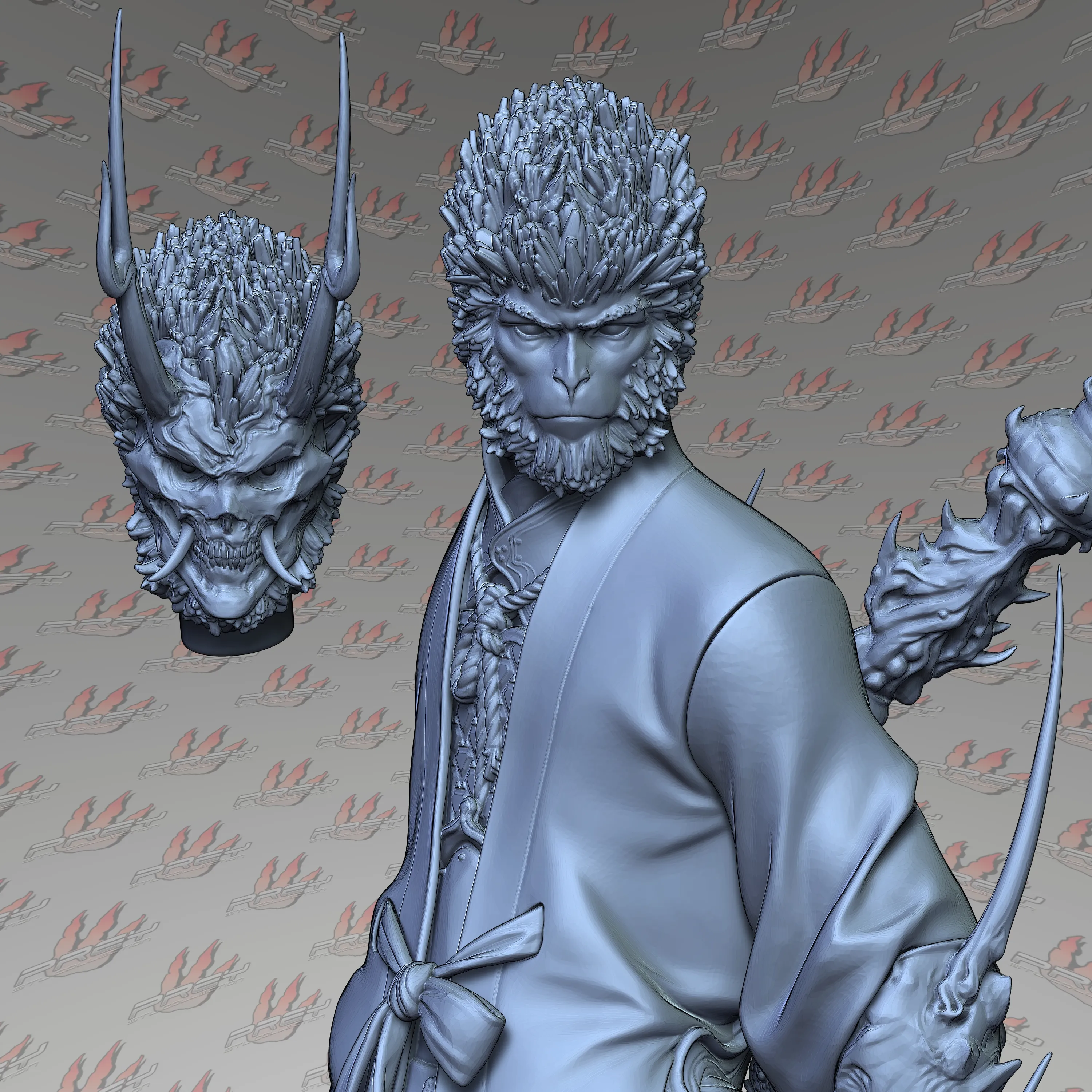 Characters & Creatures STL Download - SUN WUKONG (Yaksha armor)by ...