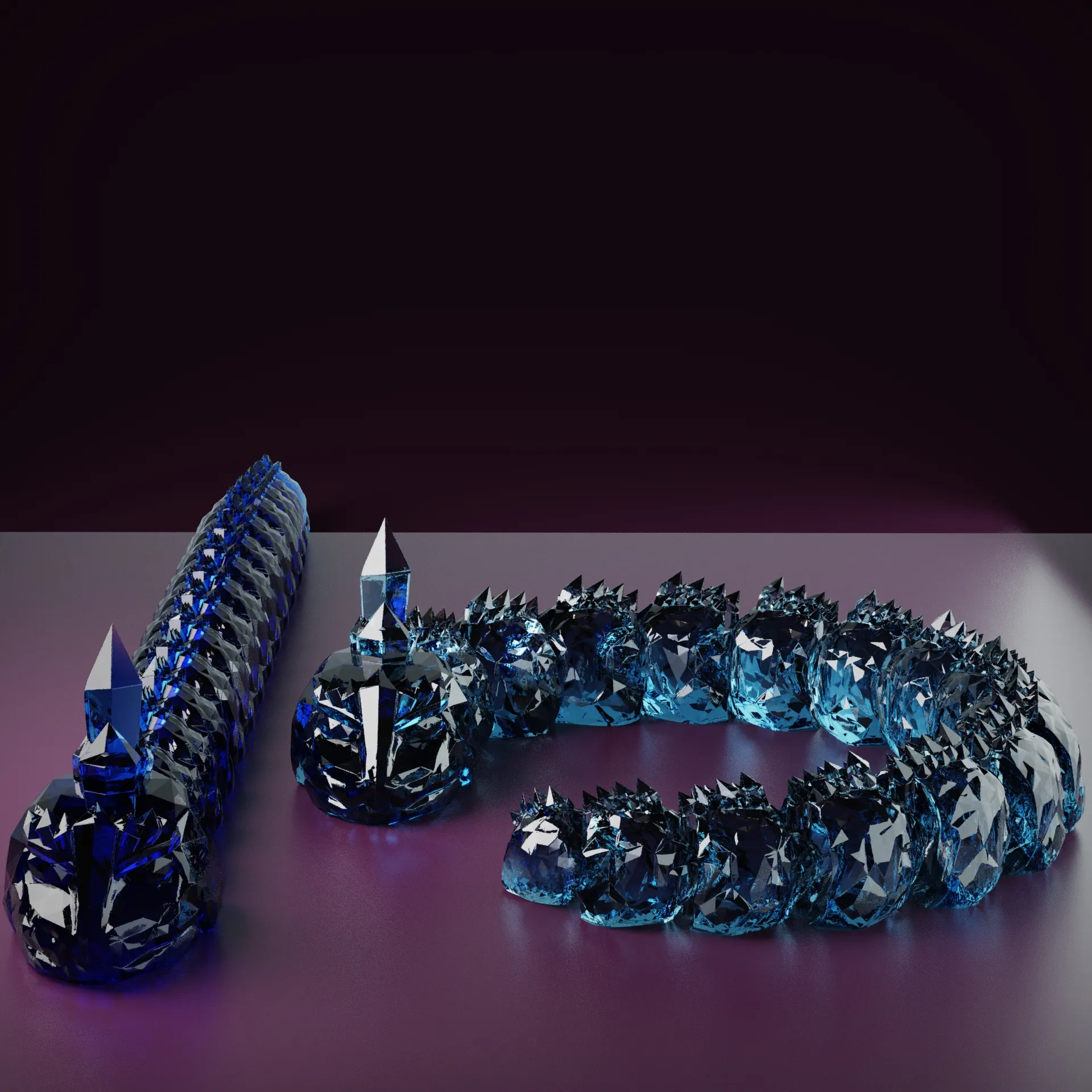 3D Printer Files | 3MF File | Articulated Crystal Serpent | Creality Cloud