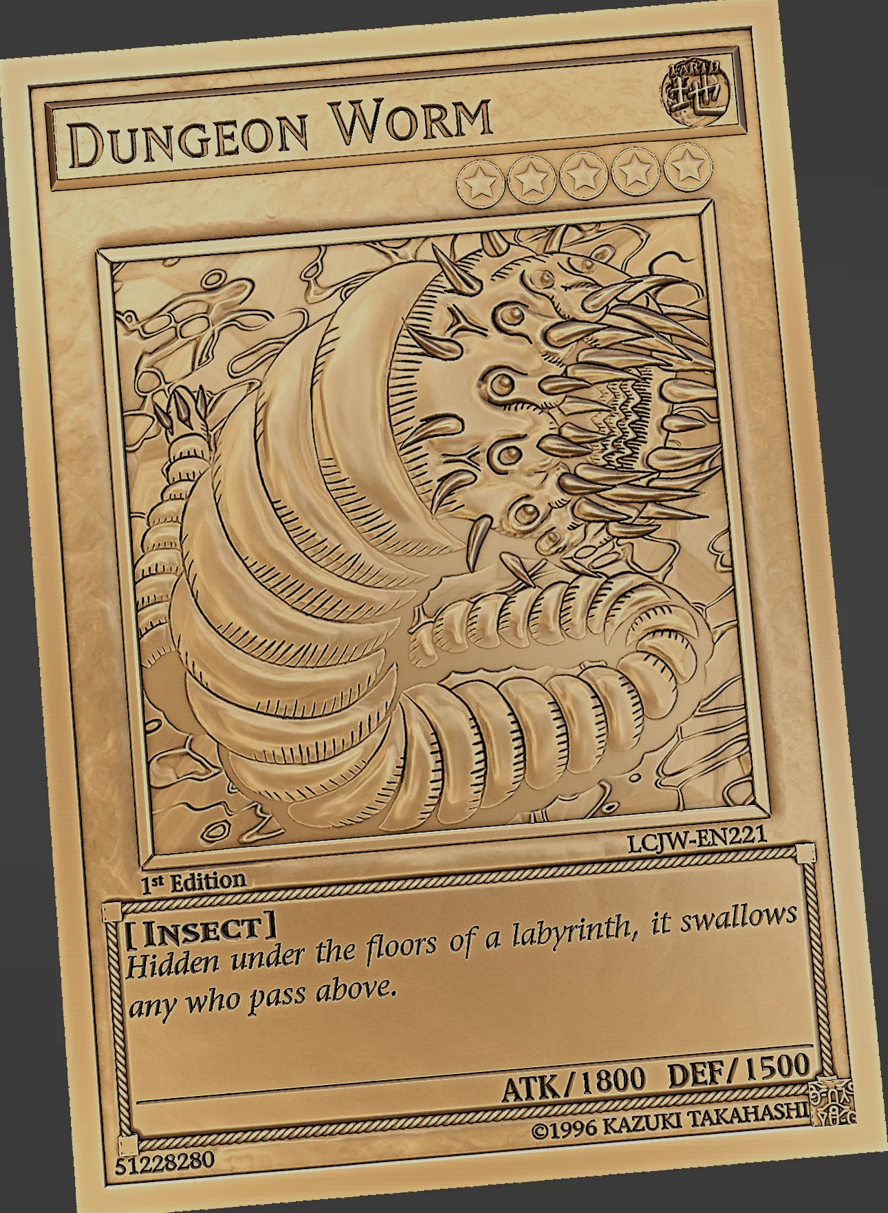 Characters & Creatures STL Download - Dungeon Worm - yu-gi-oh!by ...