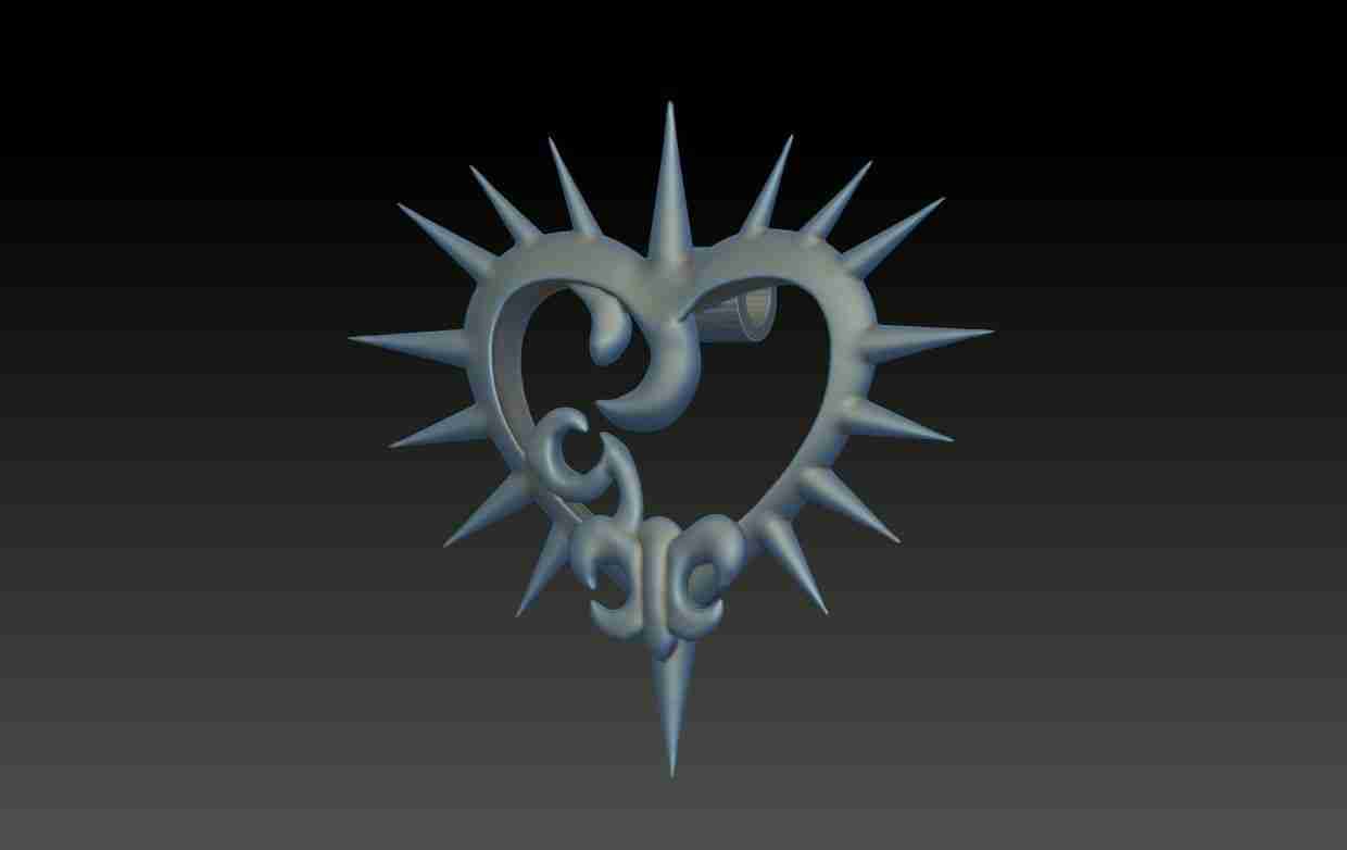 Spiky Heart Pendant | 3D models download | Creality Cloud