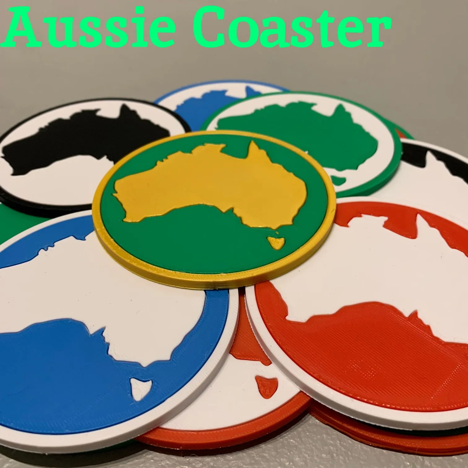 3D Printer Files | 3MF File | Australian Coaster (free) | Creality Cloud