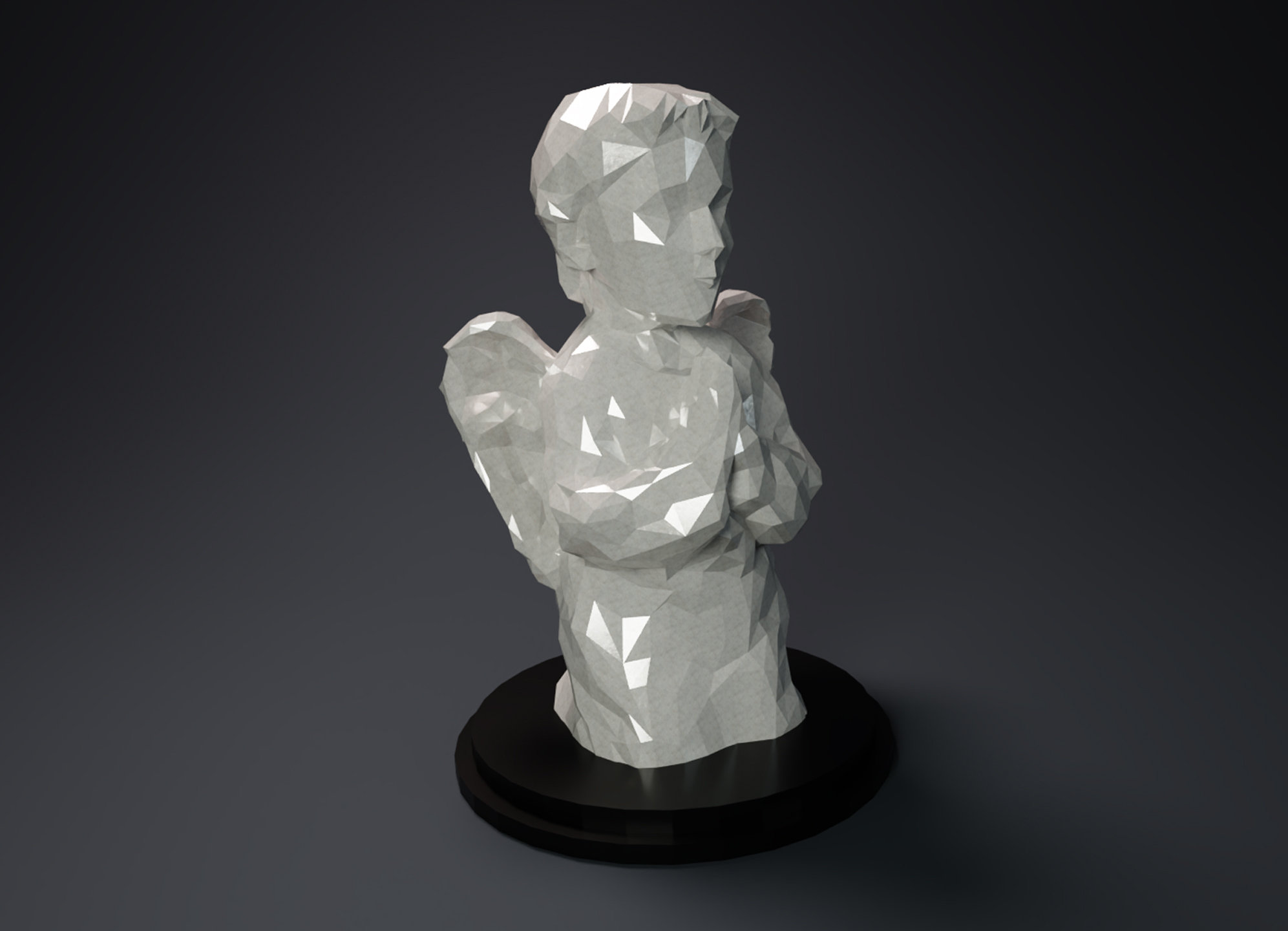 Low Poly Praying Angel | 3D models download | Creality Cloud