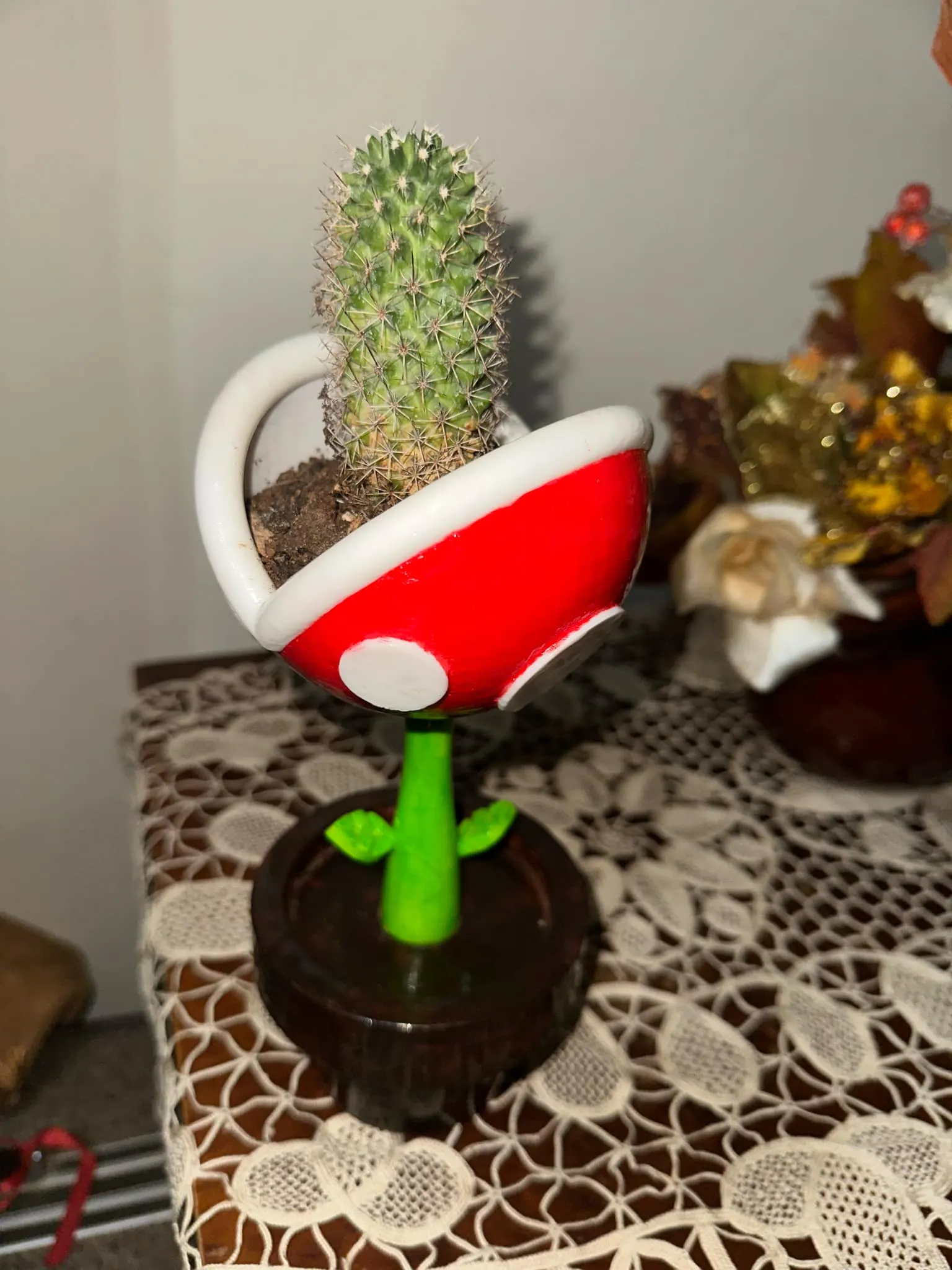 Home Decorations & Ornaments STL Download - Super Mario Flower Potby pix3D