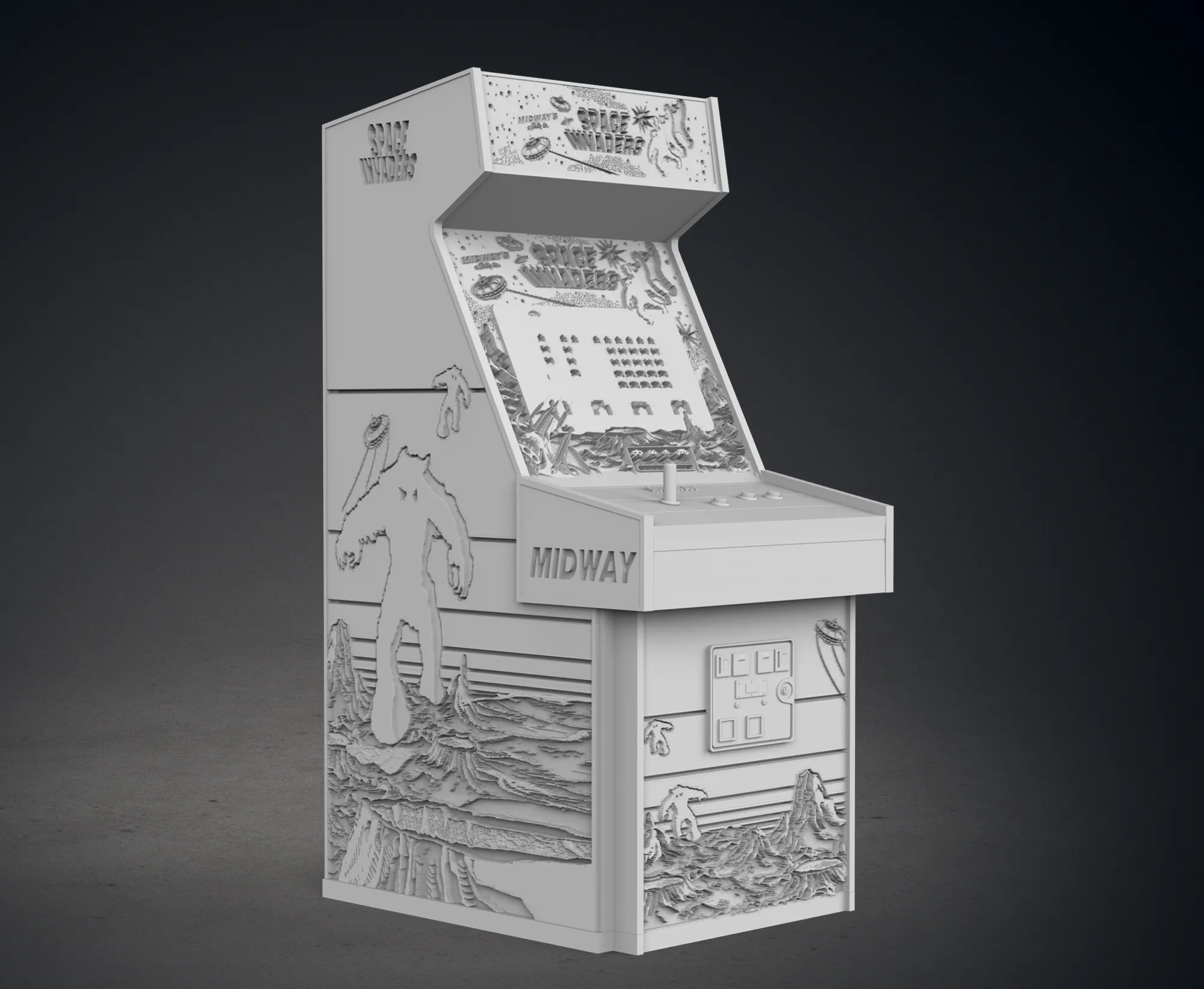 Other STL Download - Space Invaders Arcade Cabinet with Lithophaneby ...