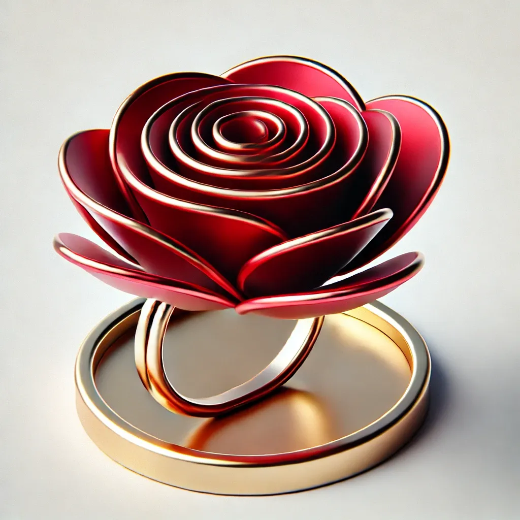 3D Printer Files | 3MF File | Rose Shaped Ring Holder | Creality Cloud