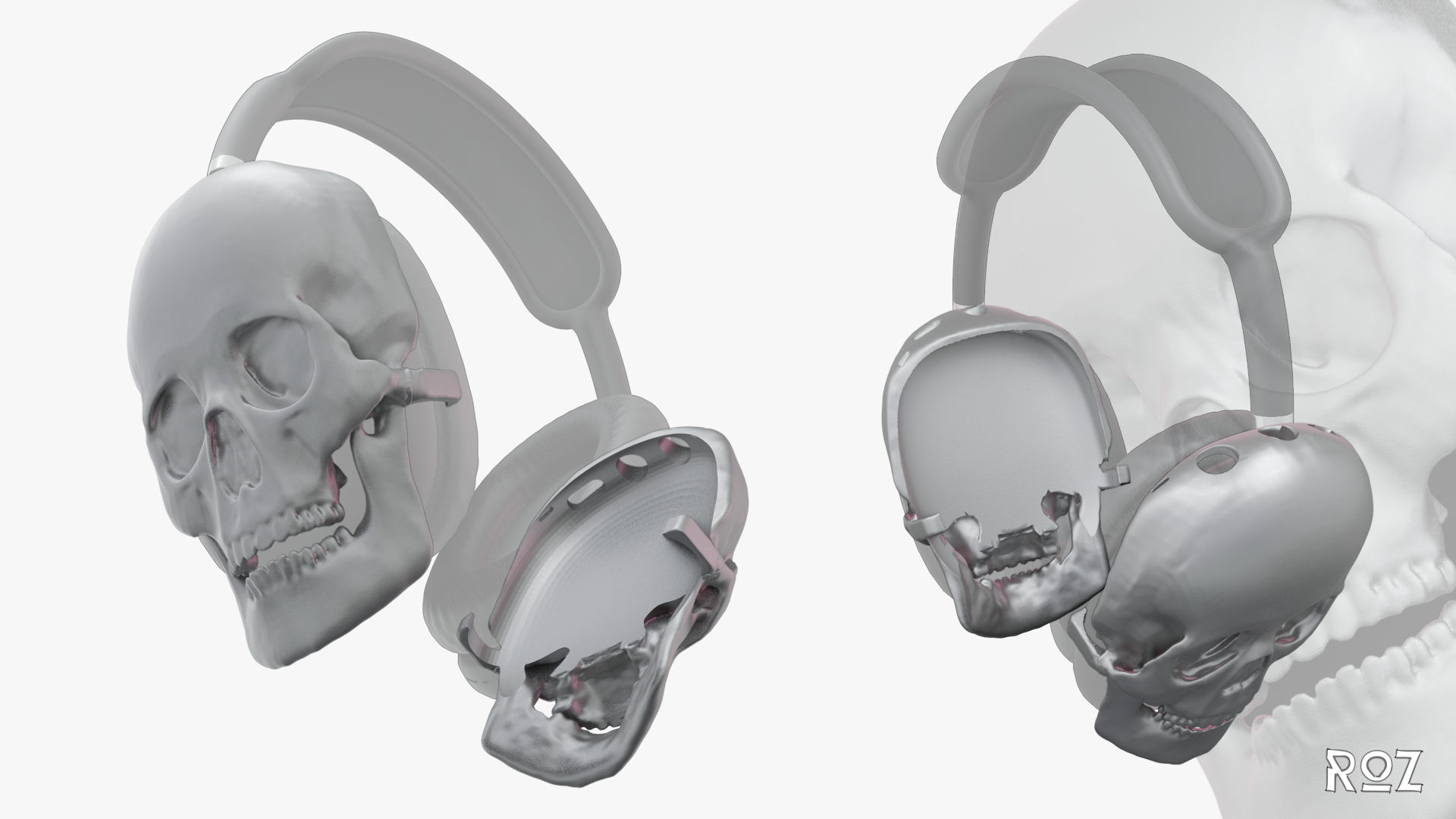 Skull - Airpods Max Attachments | 3D models download | Creality Cloud