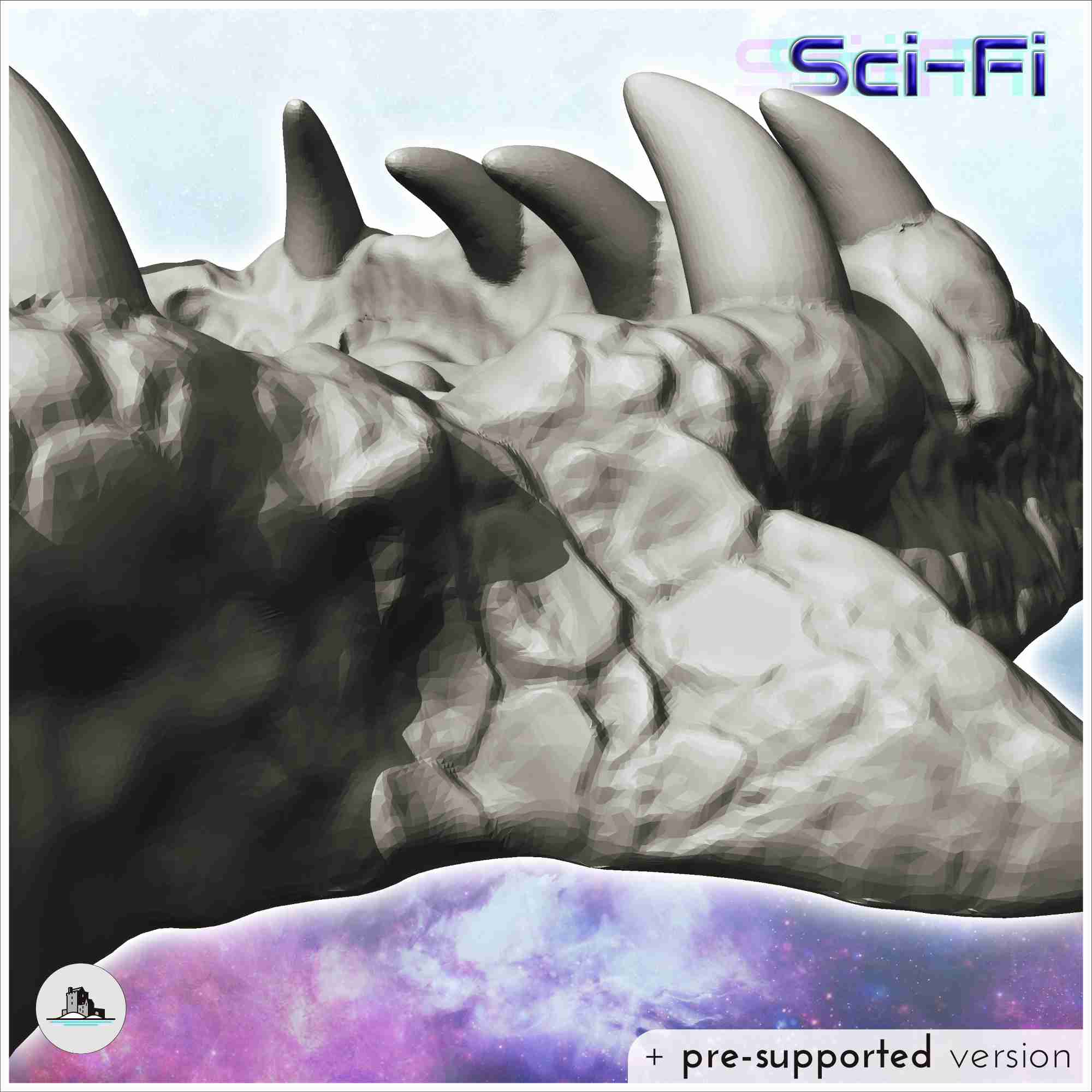 Acid puddle with alien creature with teeth (8) - miniatures | 3D models ...