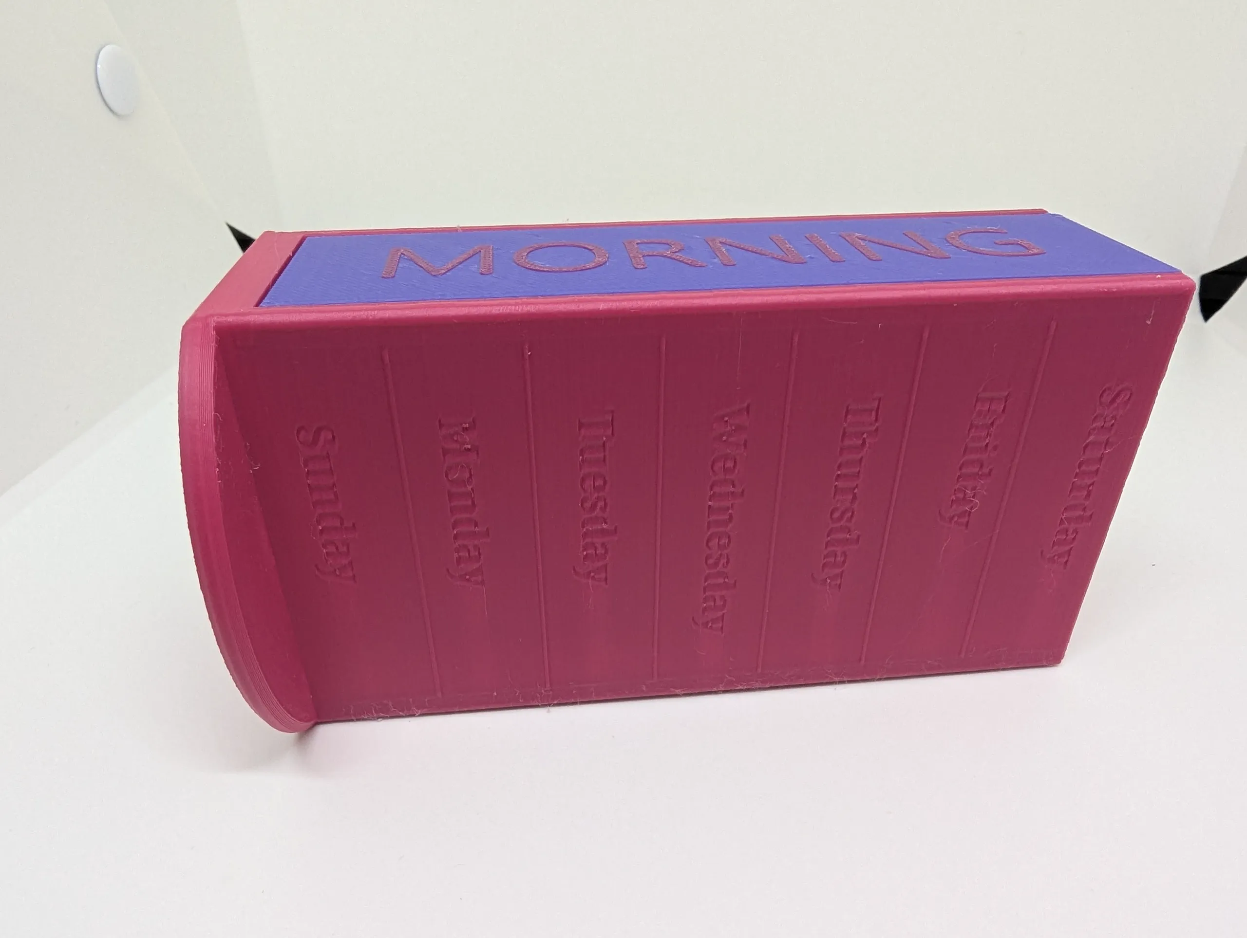 3D 프린터 도면 | 3MF 파일 다운로드 | Pill box with morning/evening slots ...