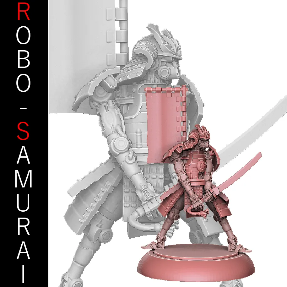 Characters & Creatures STL Download - Robo Samurai mk3by user2392712116