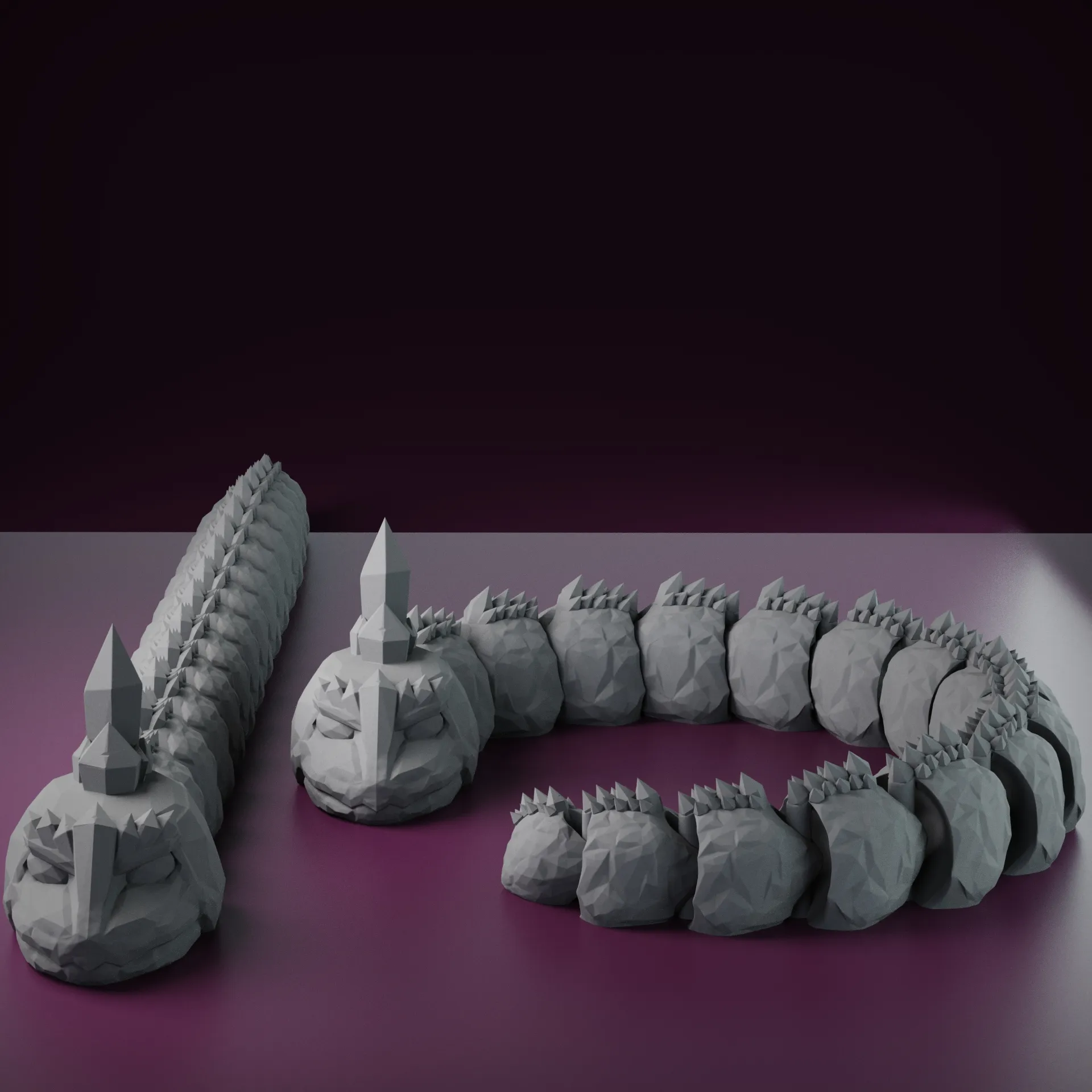 3D Printer Files | 3MF File | Articulated Crystal Serpent | Creality Cloud
