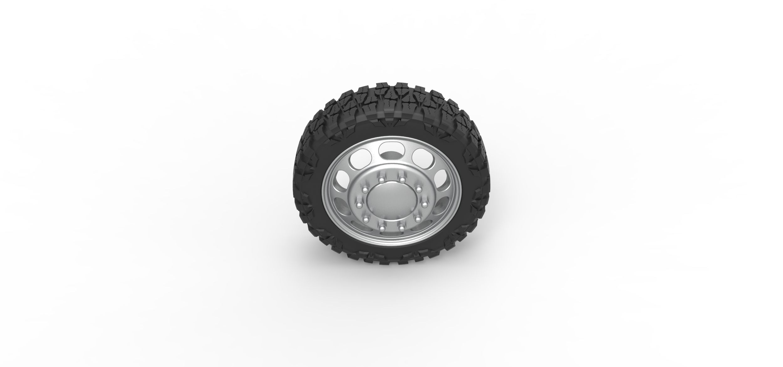 Front semi wheel for pickup V4 Scale 1:25 | 3D models download ...