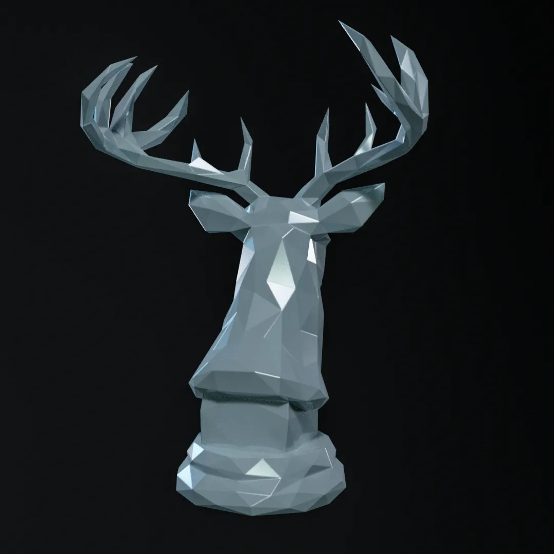 3D Printer Files | 3MF File | Geometric Deer Bust | Low Poly | Creality ...
