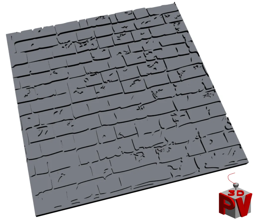Props & Terrain STL Download - Brick Wallby PVenter3D