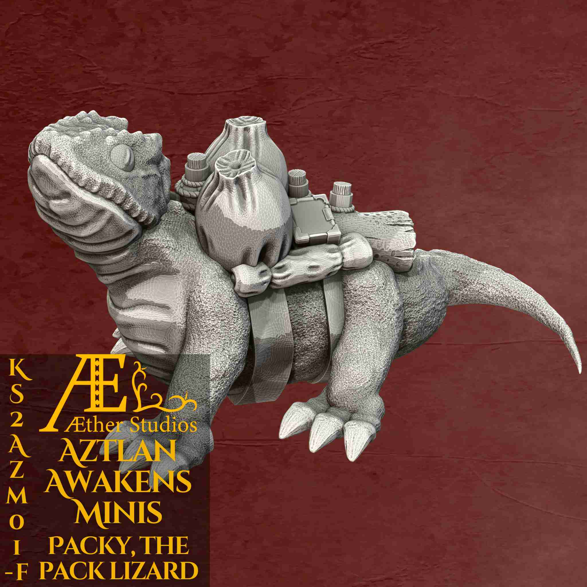 KS2AZM01 - F - Packy the Pack Lizard | 3D models download | Creality Cloud