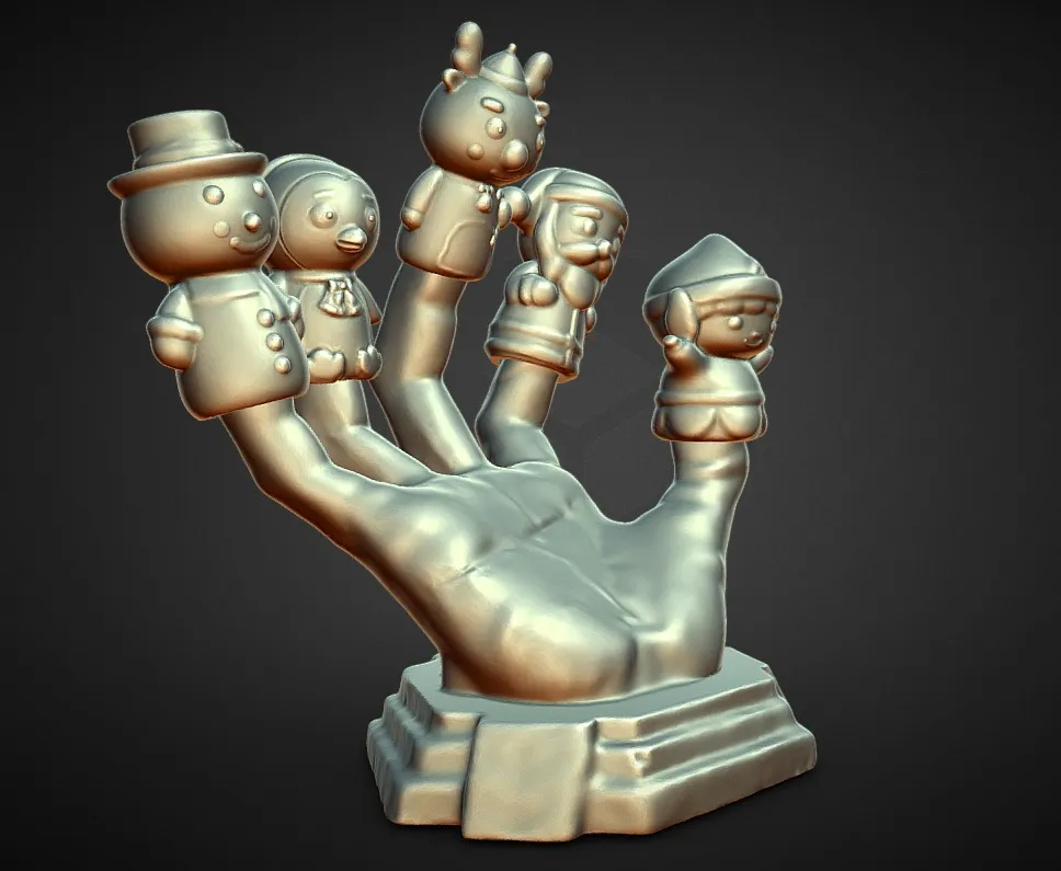 Other STL Download - christmas finger puppetby celticverse