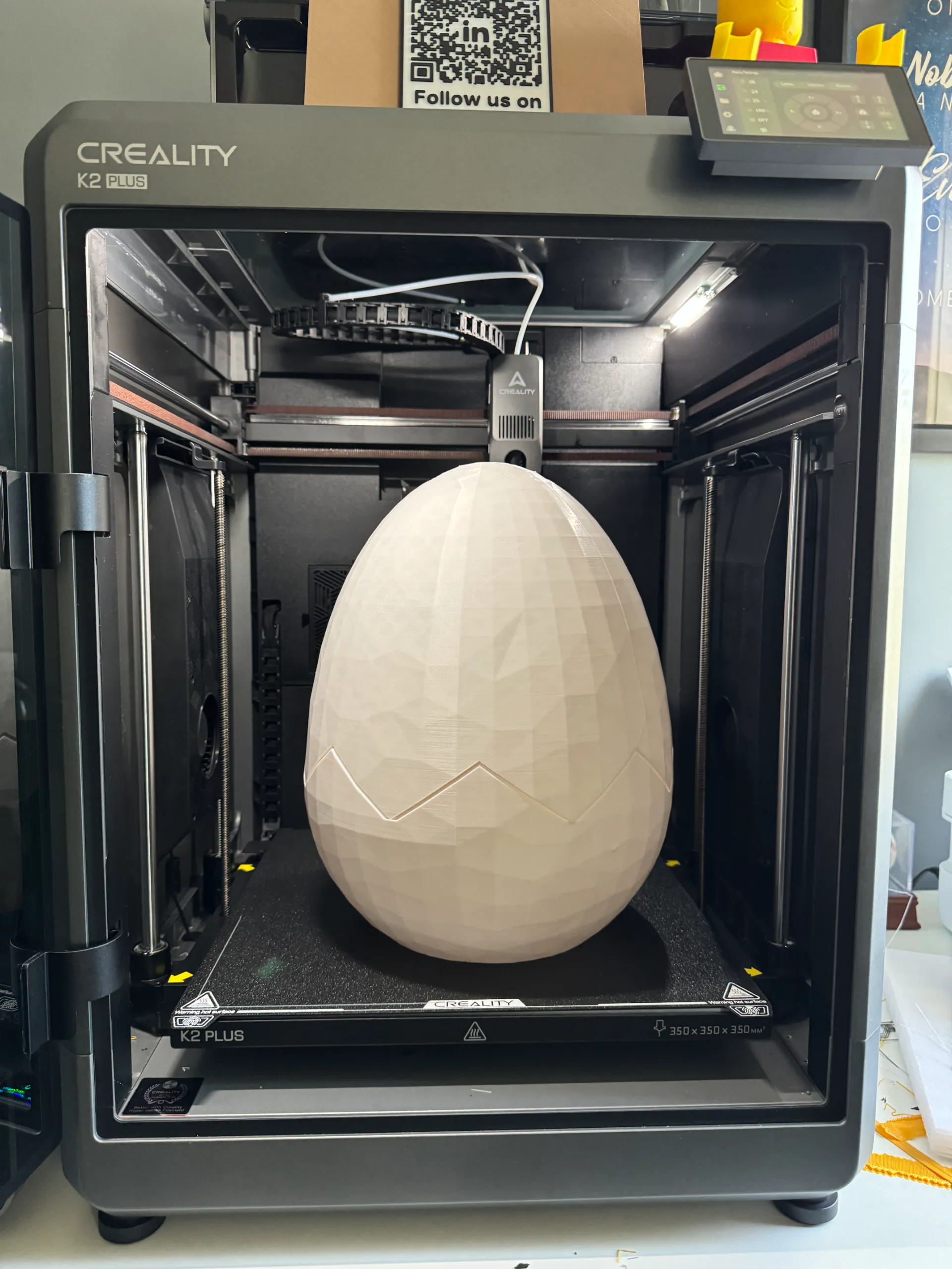 Printed on my Creality K2 Plus at 350% scale to serve as my son's Easter basket this year. The ...