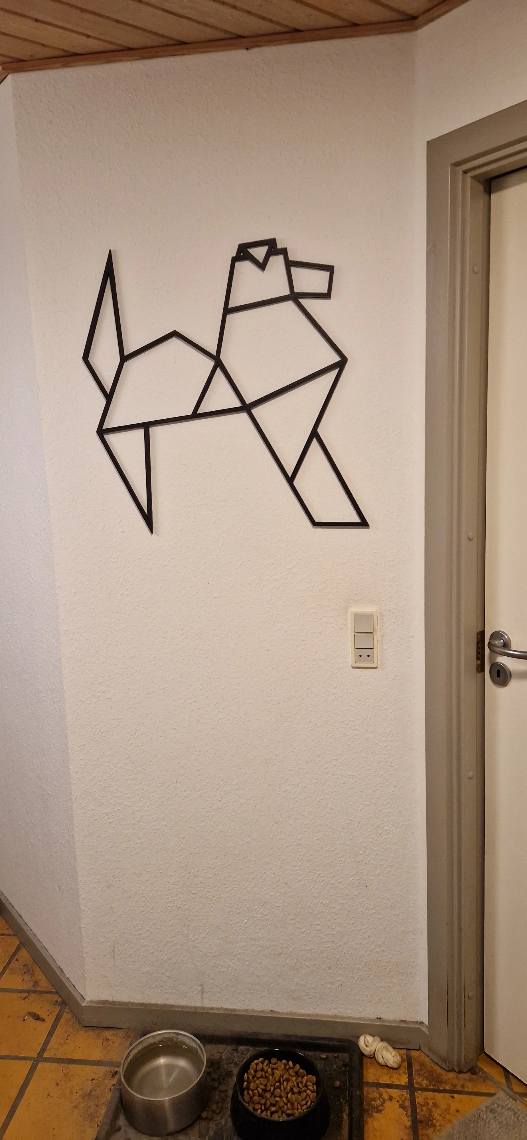 3D Printer Files | 3MF File | Low poly dog wall art | Creality Cloud