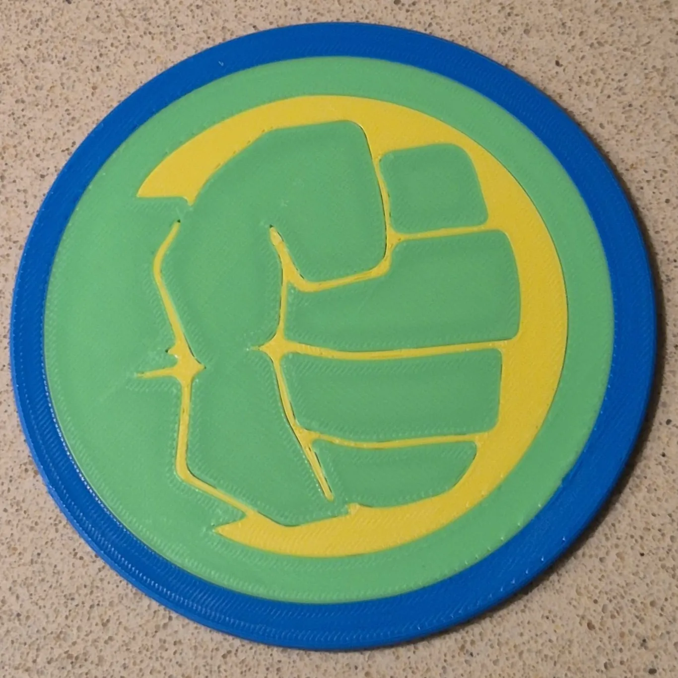 Unleash the raw power of the Hulk with this vibrant coaster! Featuring ...