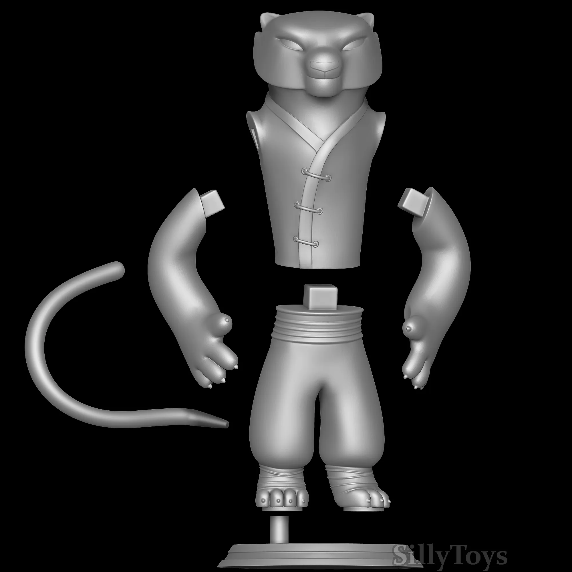 Characters & Creatures STL Download - Tigress - Kung Fu Pandaby SillyToys