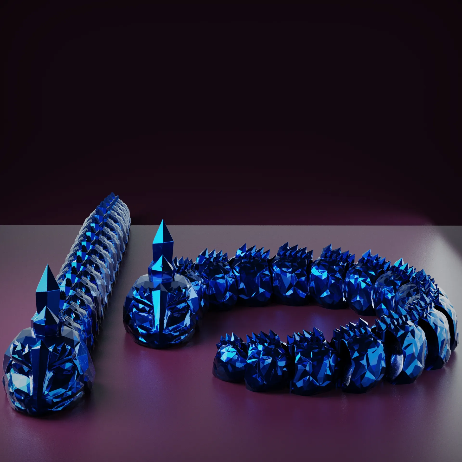 3D Printer Files | 3MF File | Articulated Crystal Serpent | Creality Cloud