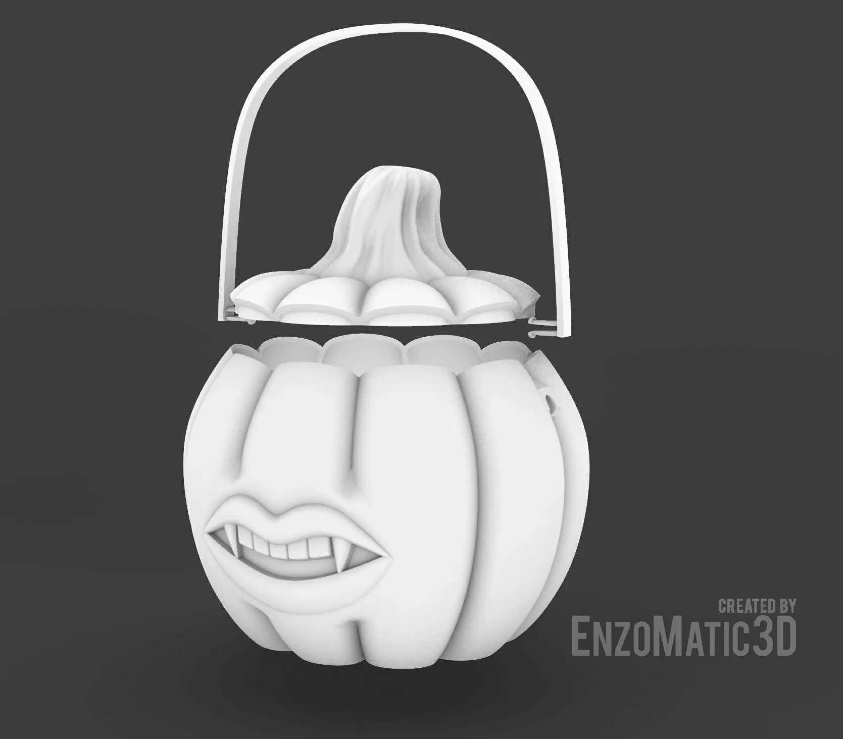 Sexy vampire girl pumpkin Candy bucket Halloween STL | 3D models ...