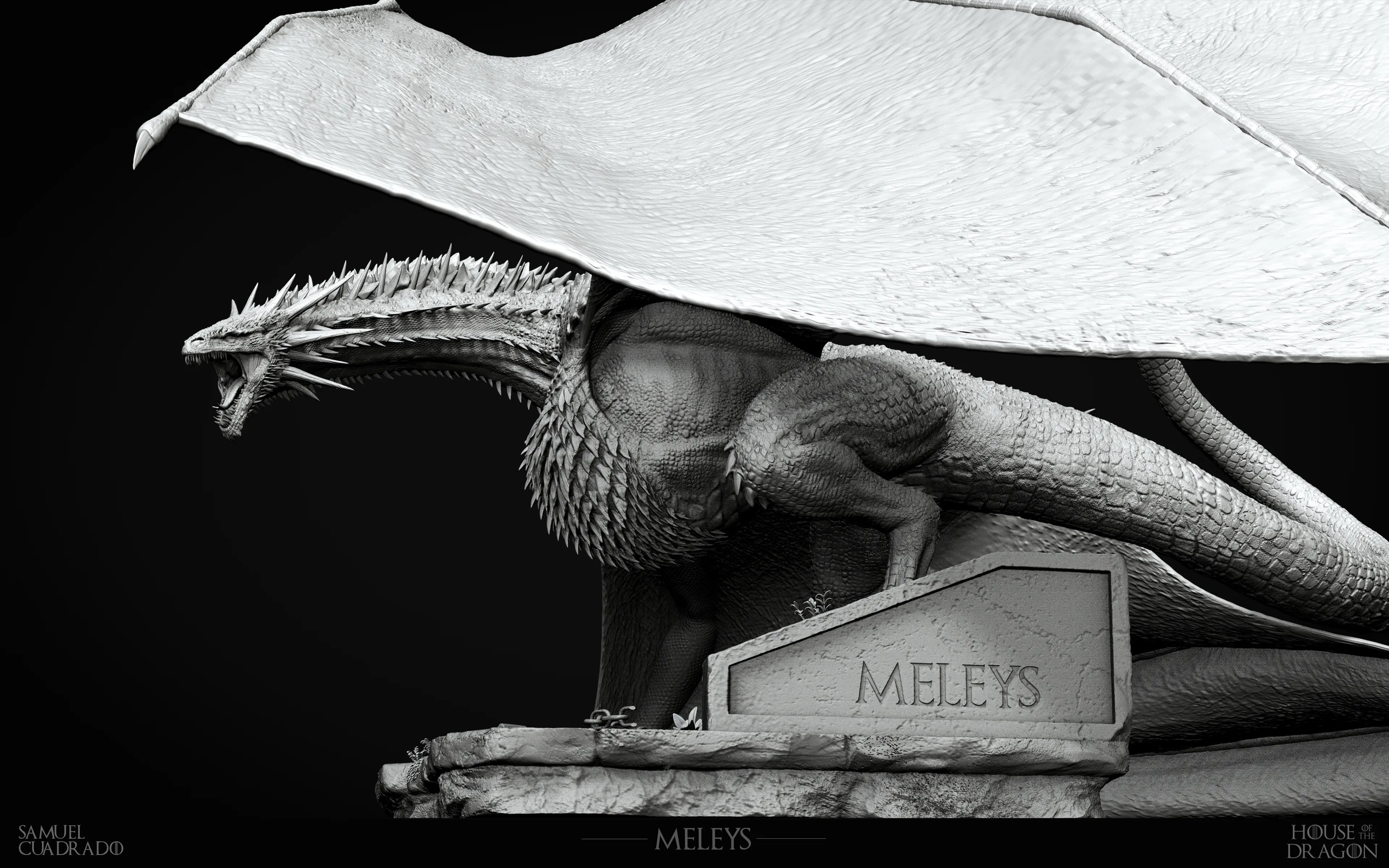 Characters & Creatures STL Download - Meleys "The red queen"by Samucu_art