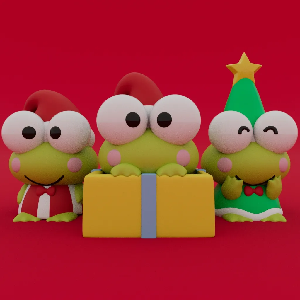 Other STL Download - Christmas Special Cute Keroppi Collectionby ...