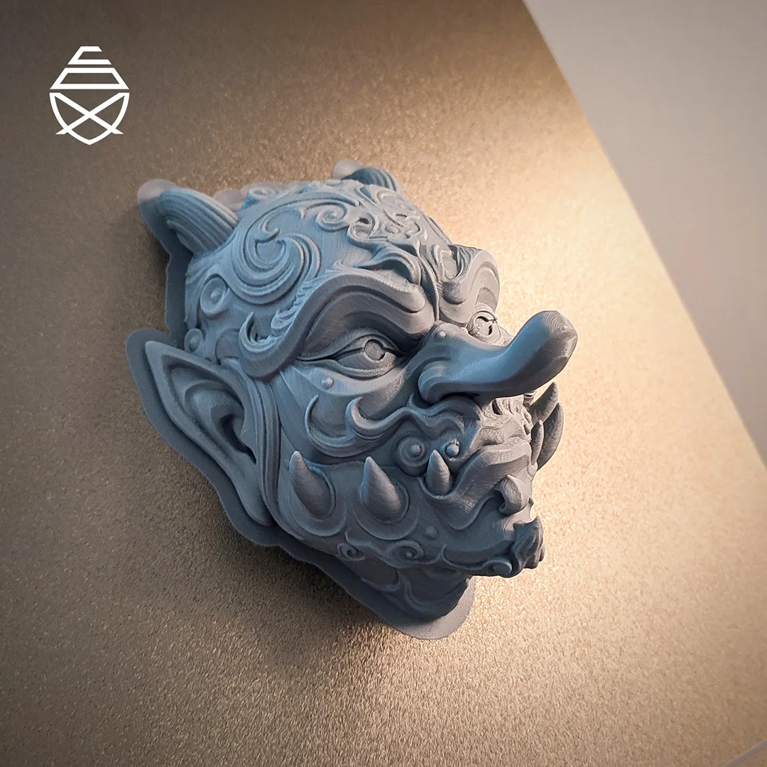 Digital Art STL Download - Tengu Wall Maskby PipeCox
