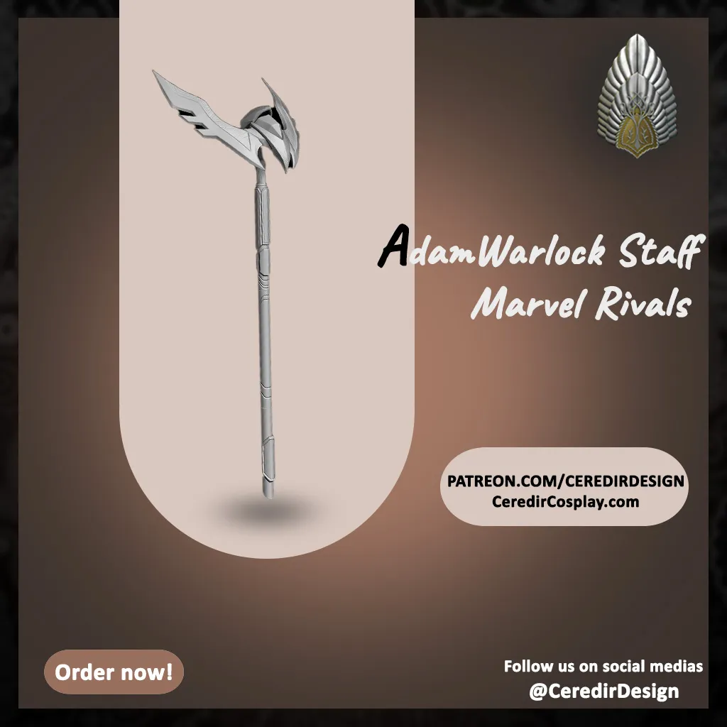 Game Props STL Download - Marvel Rivals Adam Warlock Staff 3D DIGITAL ...