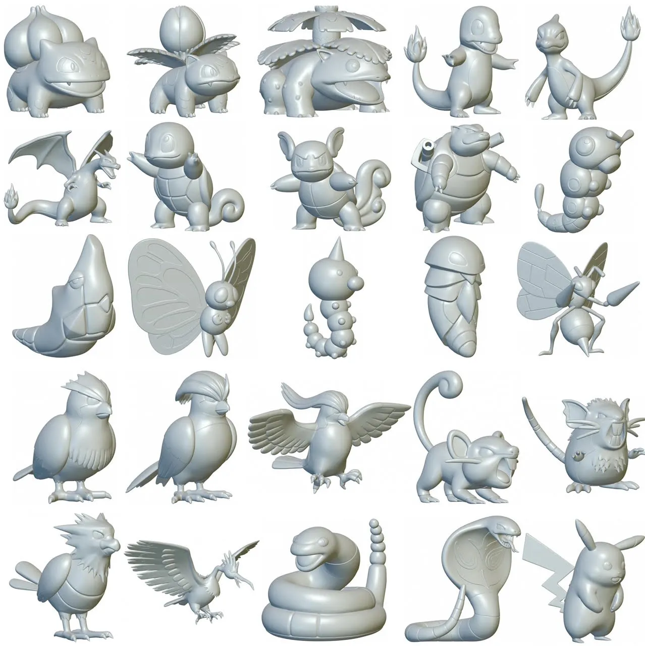 Pokemon Pack 1 (100 models) - Optimized for 3D Printing! | 3D modeller ...