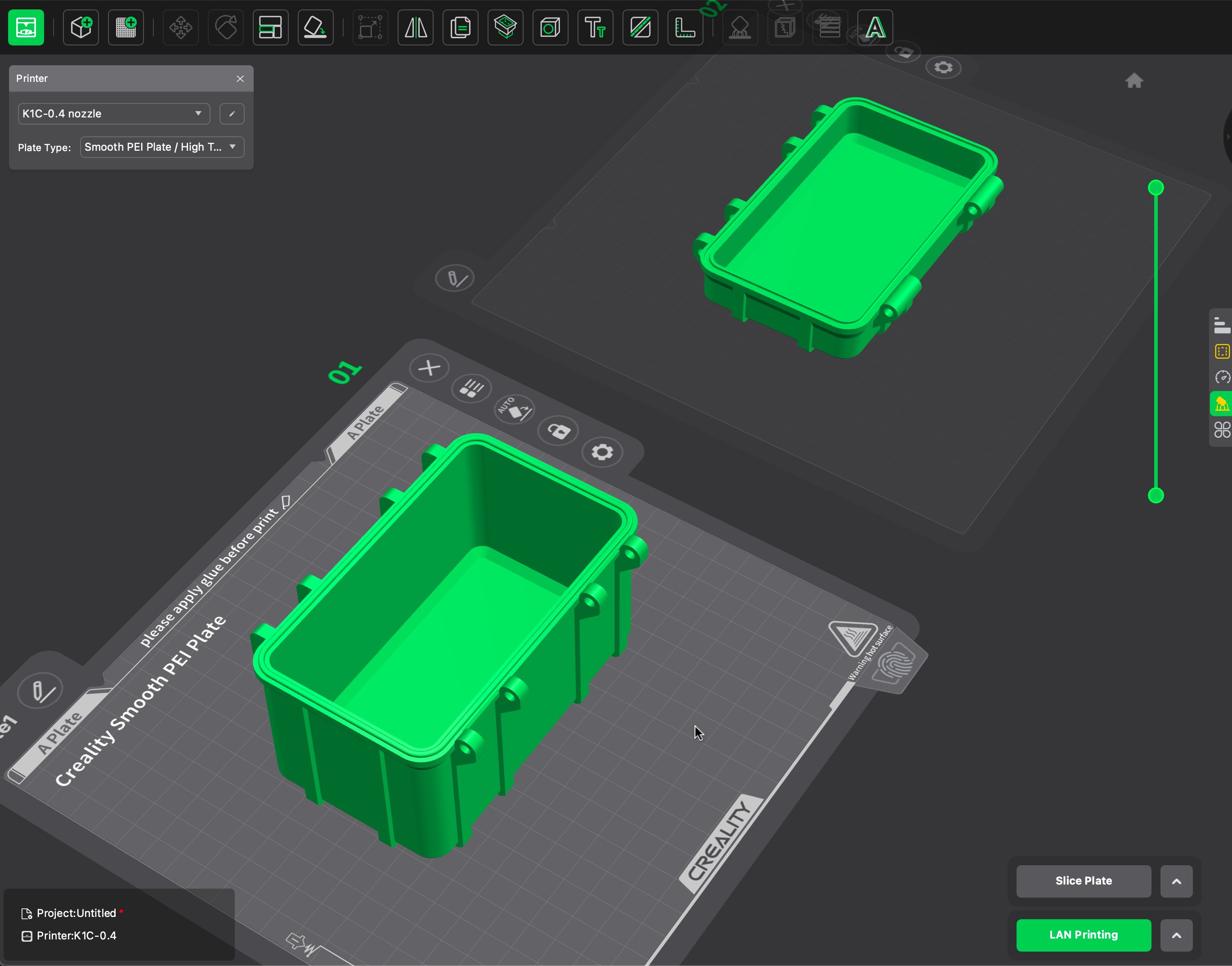 3D Printer Files | 3MF File | MEGA RESISTANT BOX WITHOUT SCREWS (DEPTH BASE) | Creality Cloud