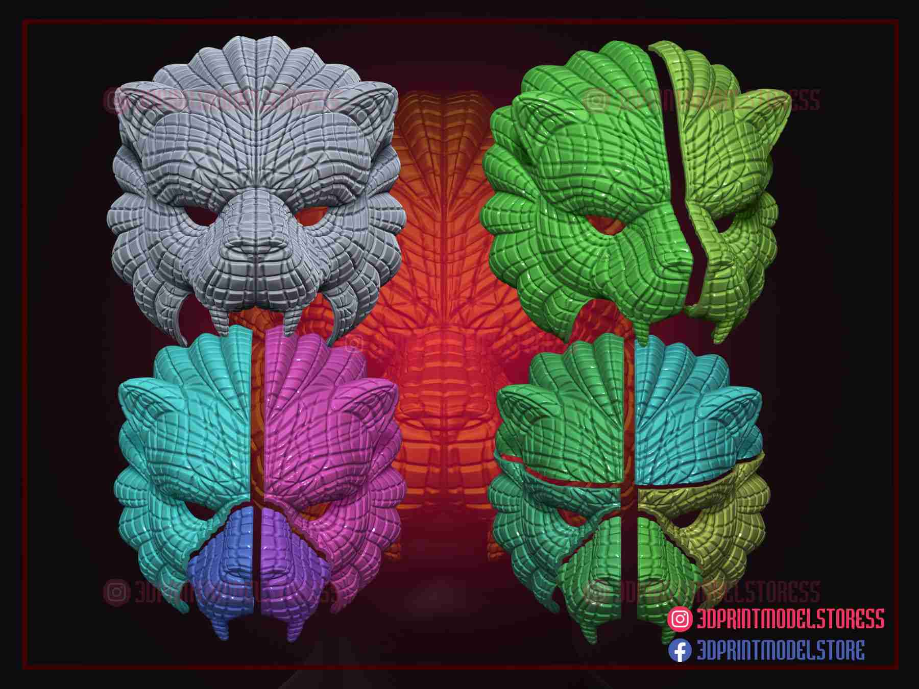 Squid Game Mask - Squid Game Lion Vip Mask for Cosplay | 3D models ...