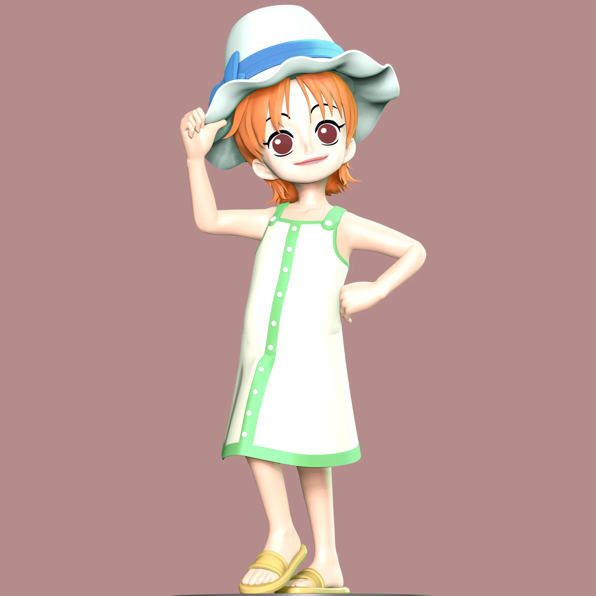 Characters & Creatures STL Download - Kid Nami - One Pieceby LoveModels