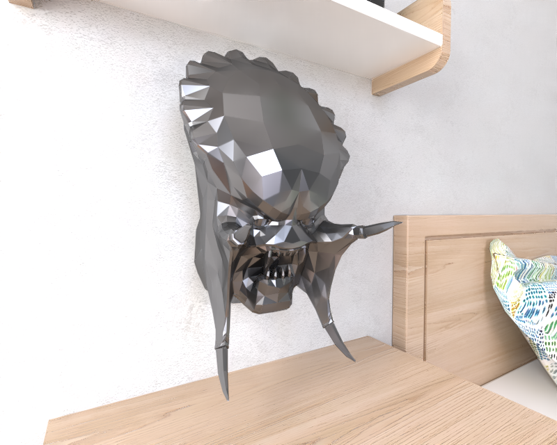 Predator Head Lowpoly Low poly | 3D models download | Creality Cloud