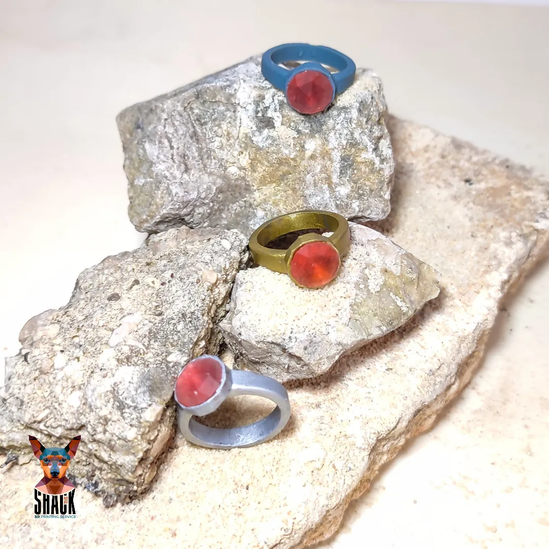 Jewelry & Accessories STL Download - RING WITH GEMby Shack3D_print