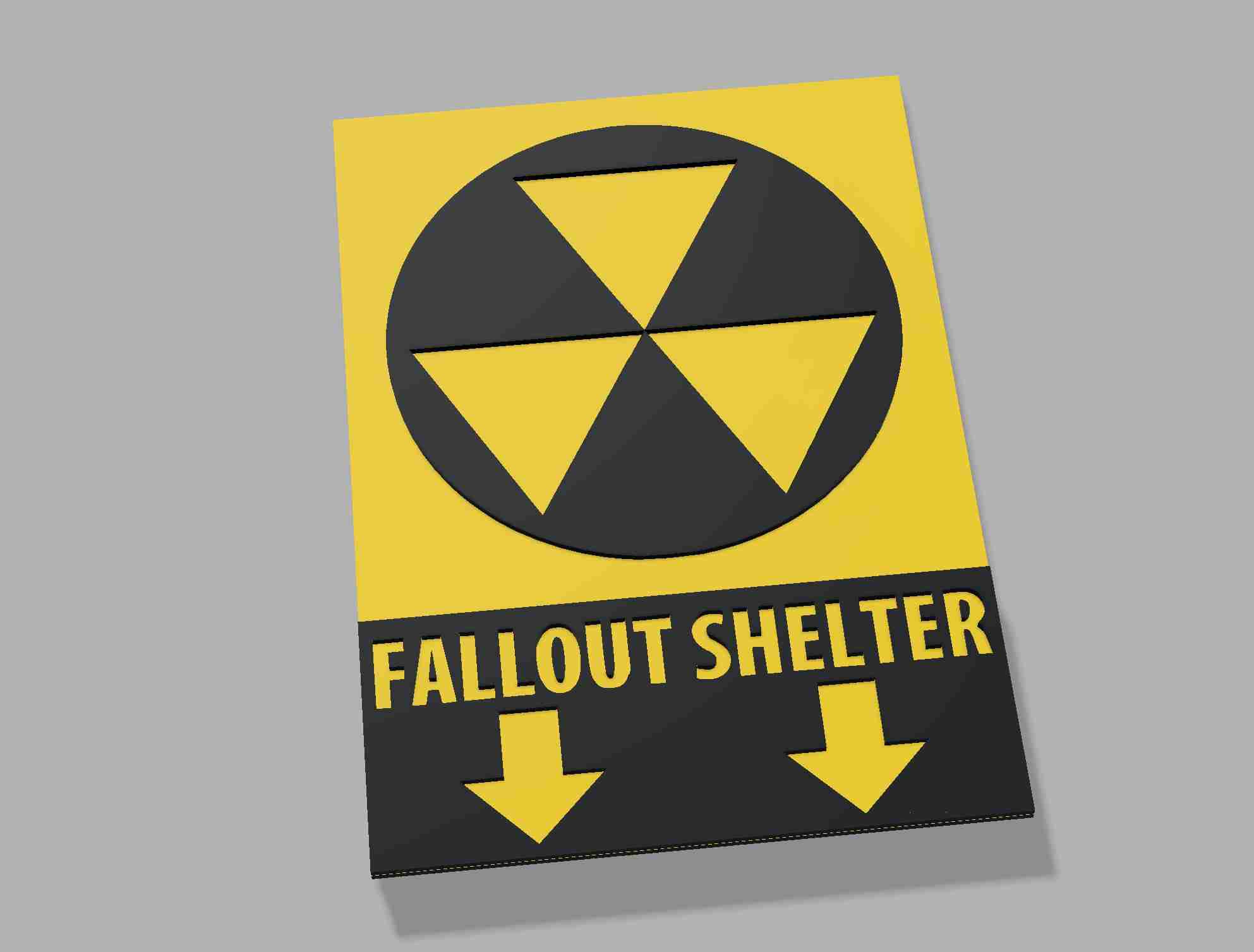 Nuclear Fallout Shelter Vault Sign Nuke Bunker Underground | 3D models ...