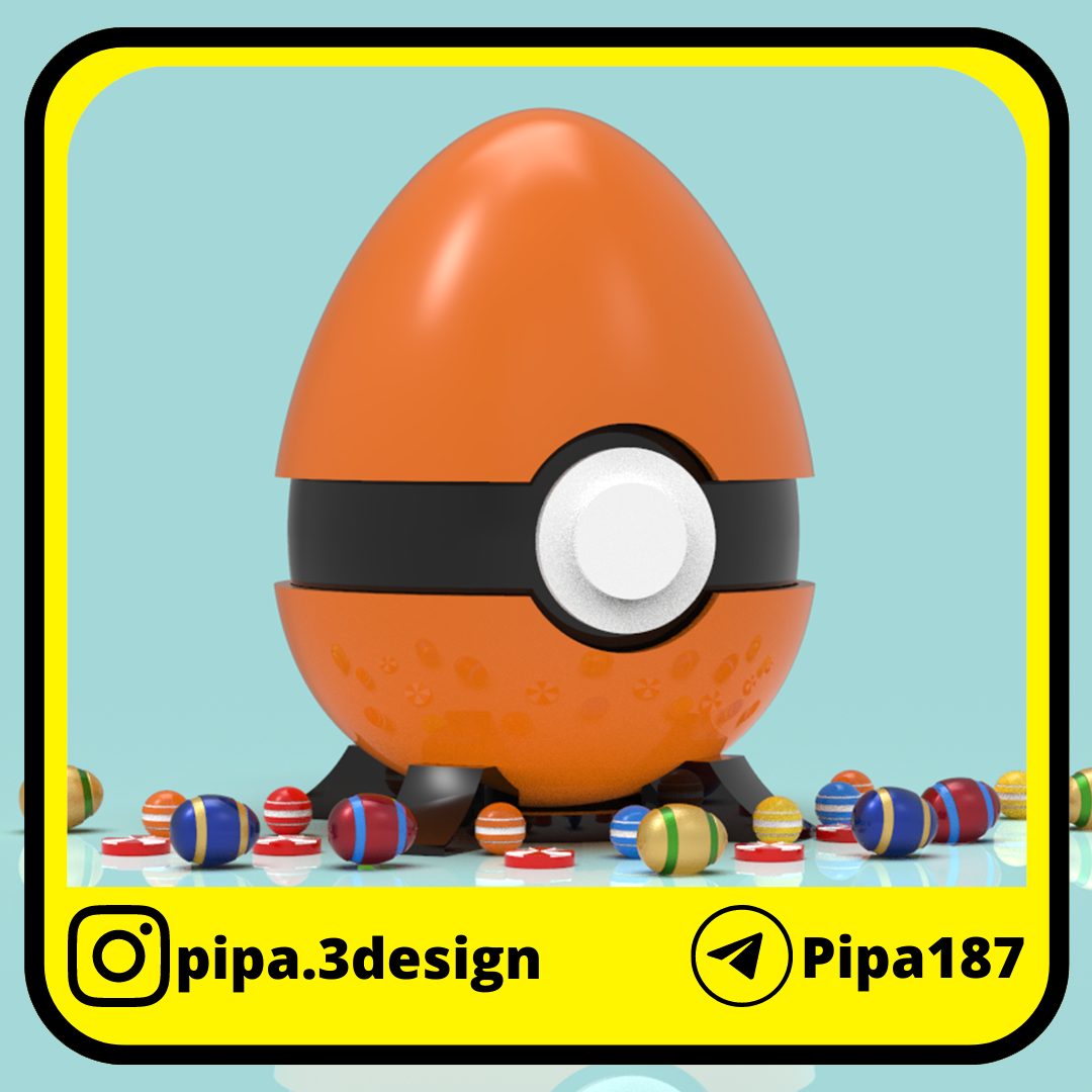 STORAGE CONTAINER - POKEBALLS CHARMANDER EASTER EGG | 3D models ...