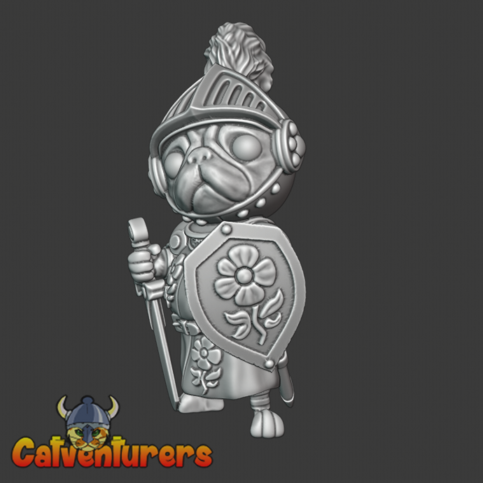 Sir Snortington Pug Knight | 3D models download | Creality Cloud