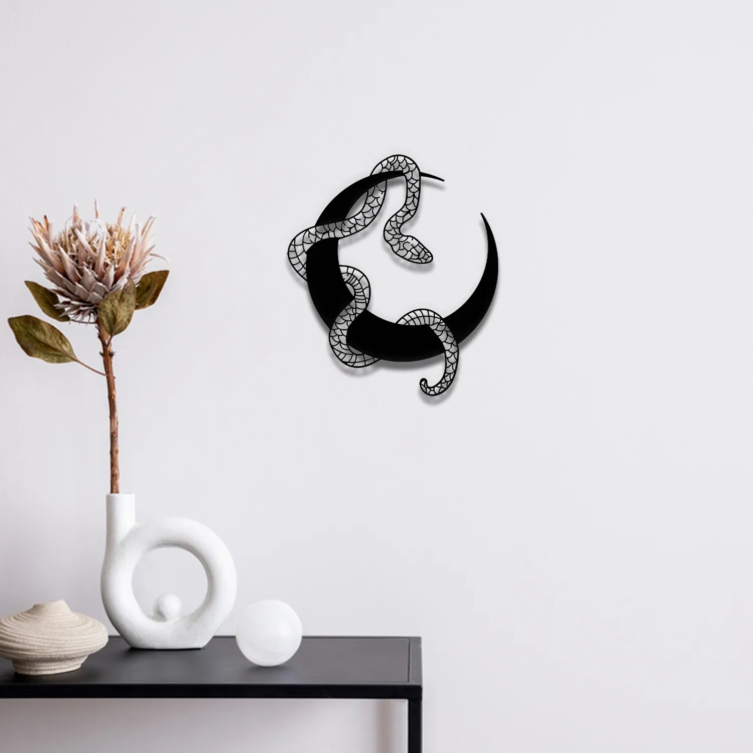 Digital Art STL Download - Moon Snake Wall Artby OALPO
